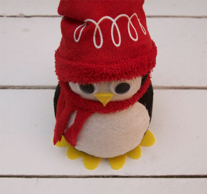  How To Make A Sock Penguin Step By Step Use The Number That You 
