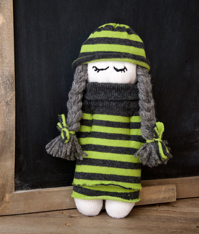 Cute Doll Made From Socks Miss Daisy Patterns