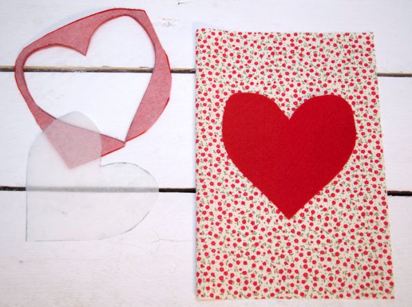 Appliqué Heart Notebook Cover A5 - Free Pattern - Miss Daisy Patterns